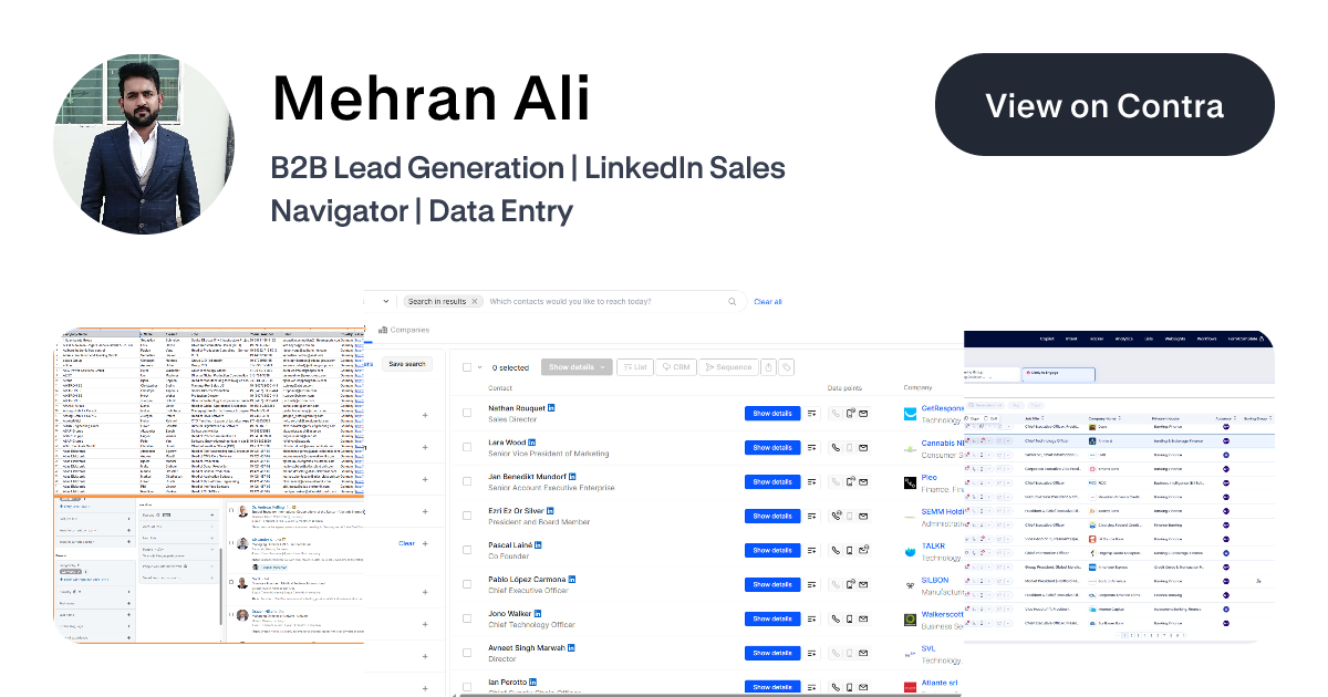 Mehran Ali's Work | Contra