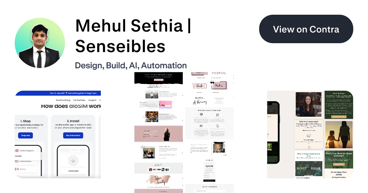 Mehul Sethia | Senseibles's Work | Contra