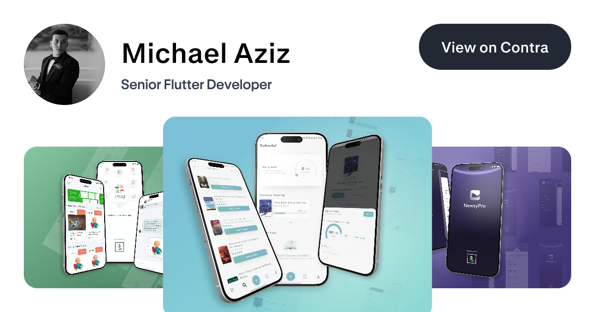 Michael Aziz on Contra | Senior Flutter Developer