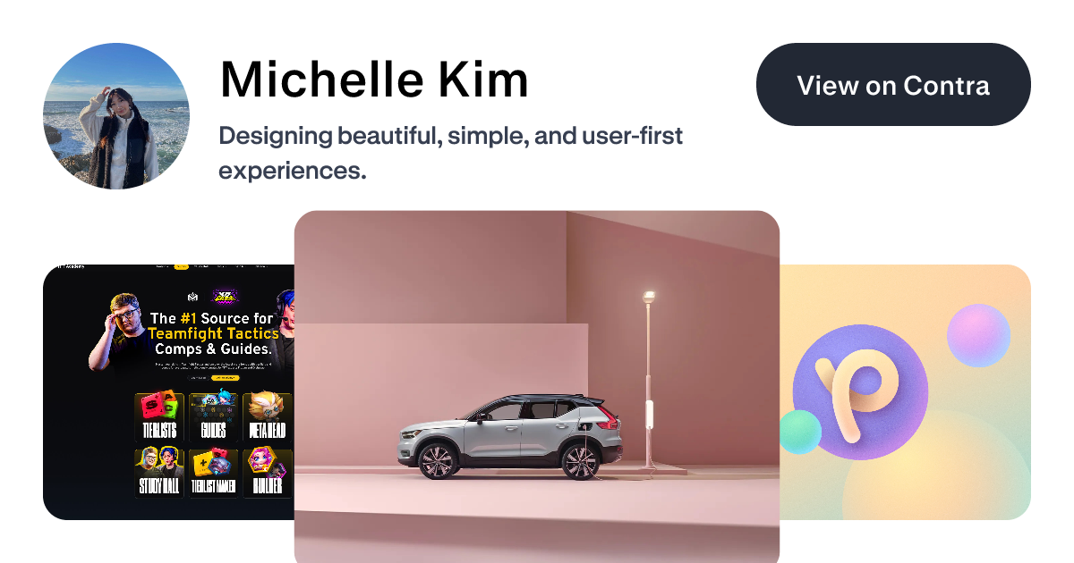 Michelle Kim's Work | Contra