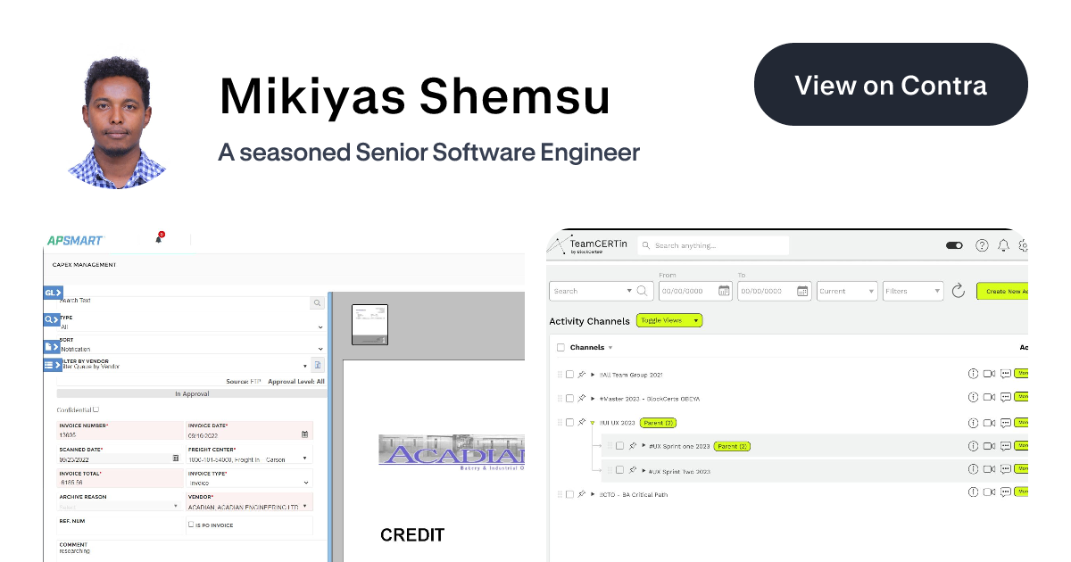 Mikiyas Shemsu on Contra