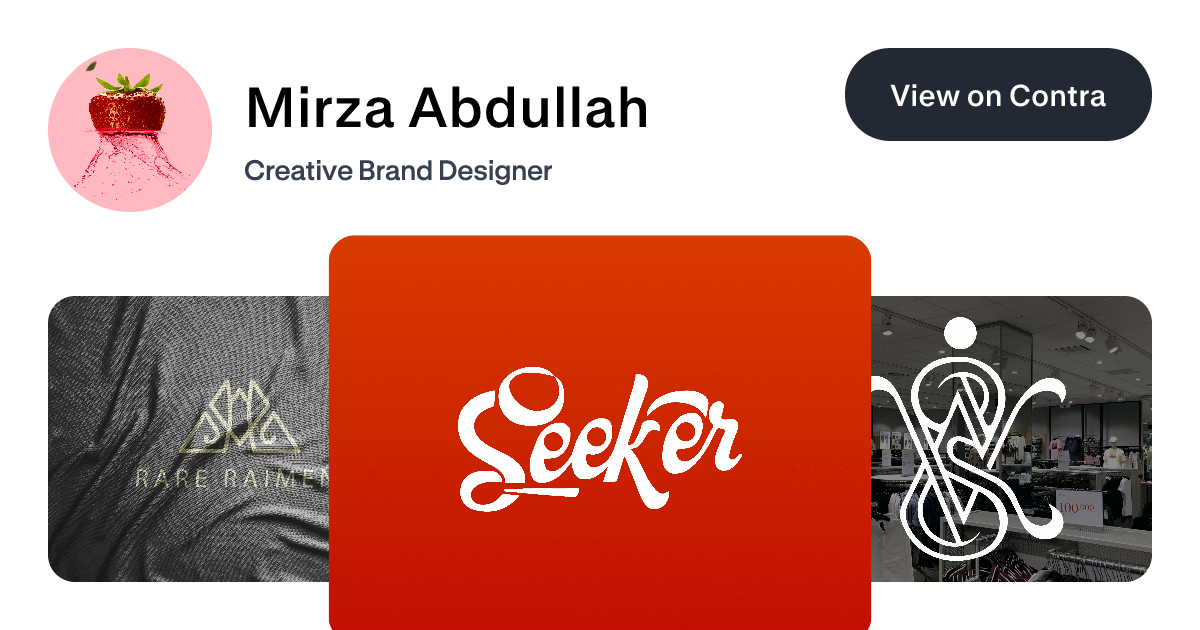 Mirza Abdullah on Contra | Creative Brand Designer