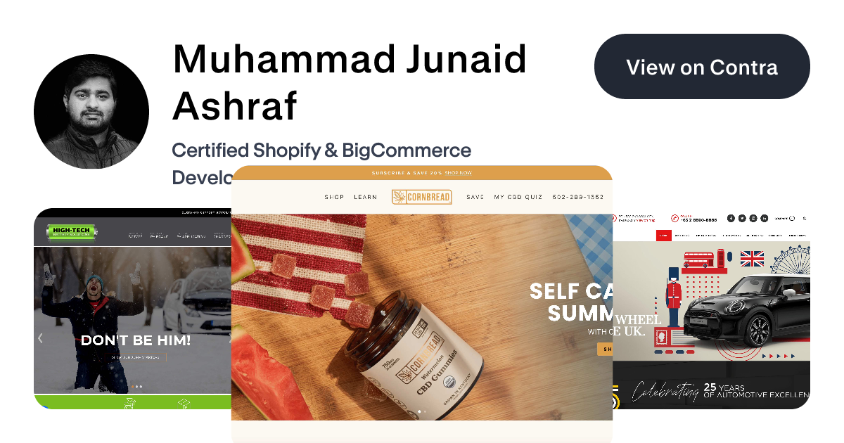 Muhammad Junaid Ashraf on Contra