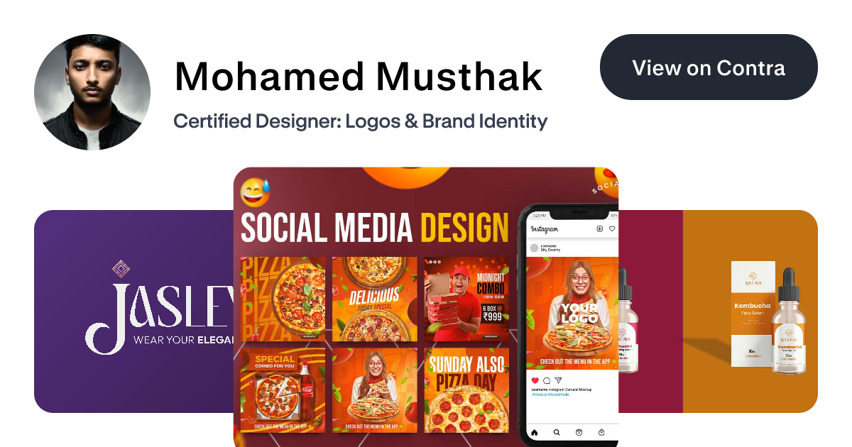 Mohamed Musthak - Brand Design | Contra