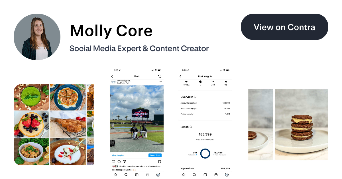 Molly Core on Contra | Social Media Expert & Content Creator