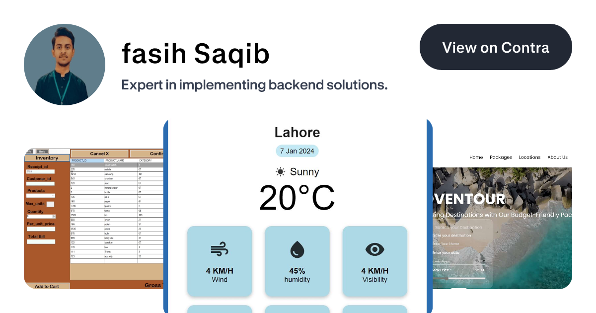 fasih Saqib on Contra