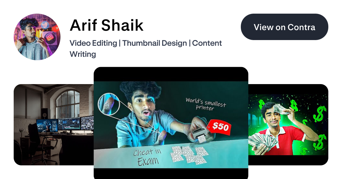 Arif Shaik on Contra