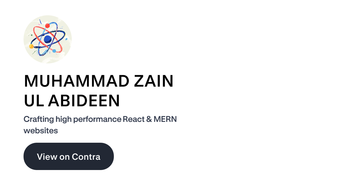 MUHAMMAD ZAIN UL ABIDEEN on Contra