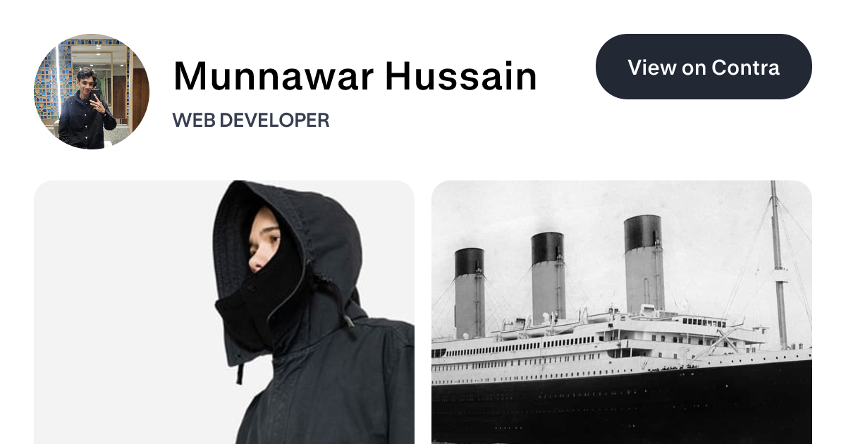 Munnawar Hussain on Contra | WEB DEVELOPER