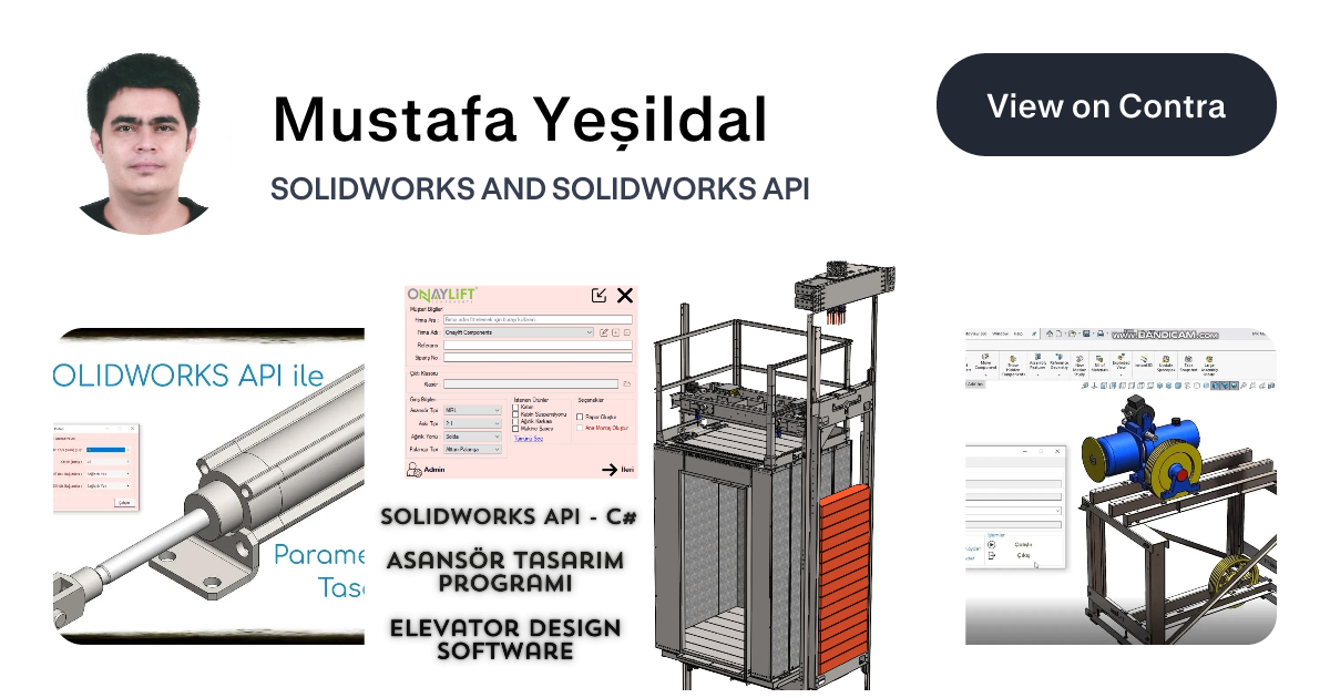 Mustafa Yeşildal on Contra | SOLIDWORKS AND SOLIDWORKS API