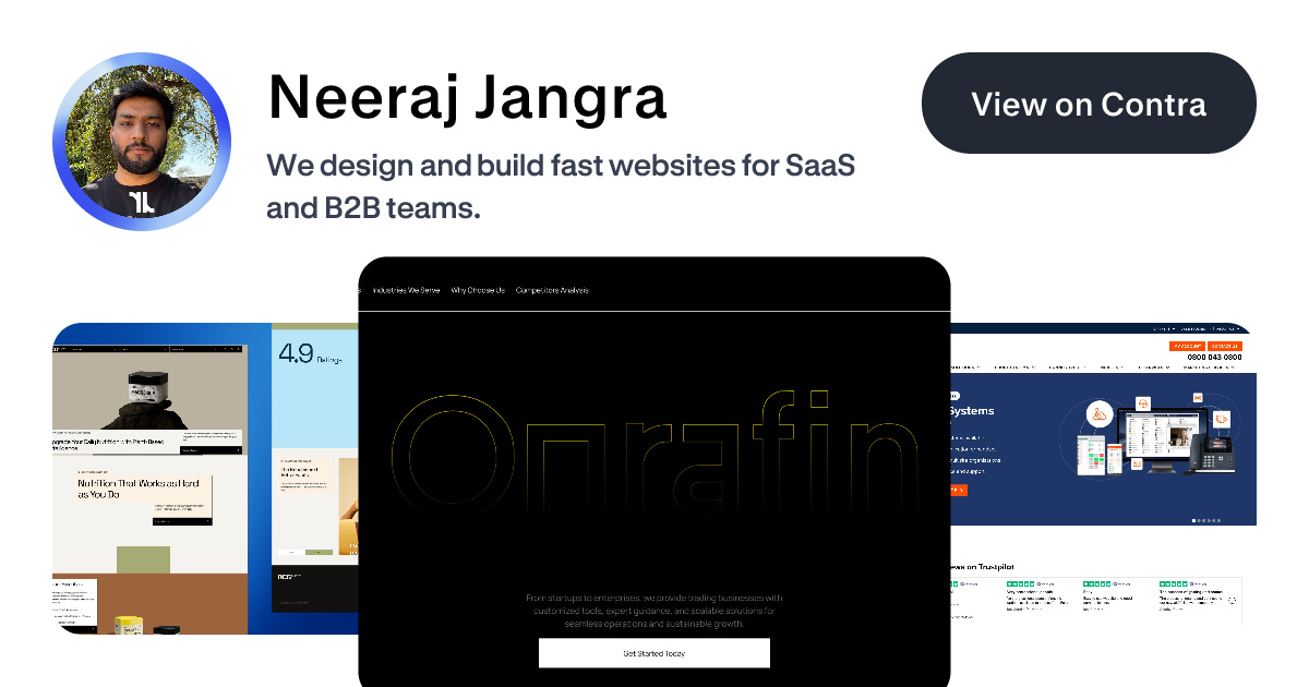 Neeraj Jangra's Work | Contra
