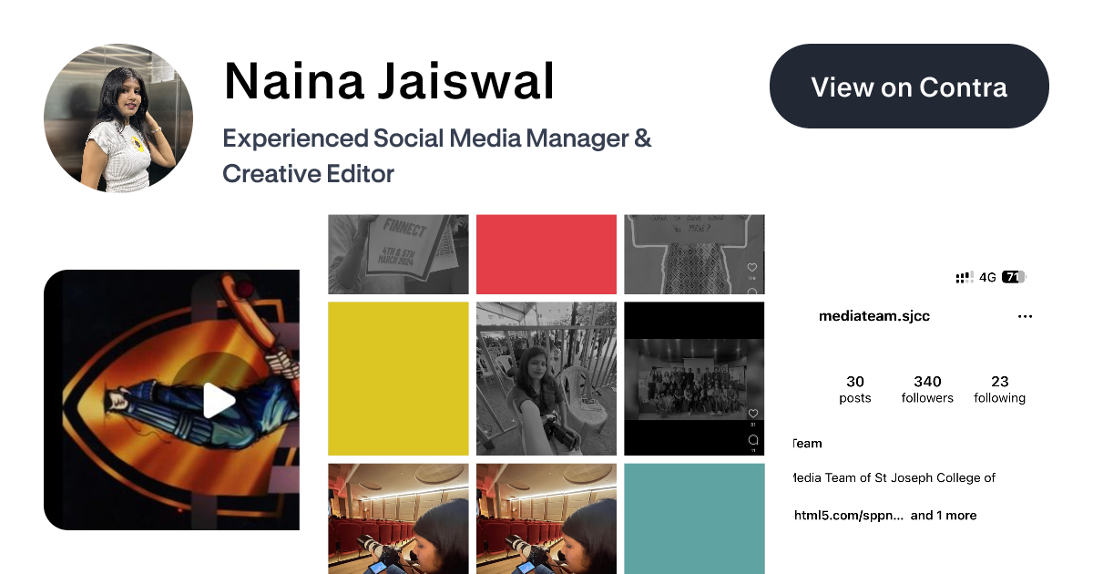 Naina Jaiswal on Contra