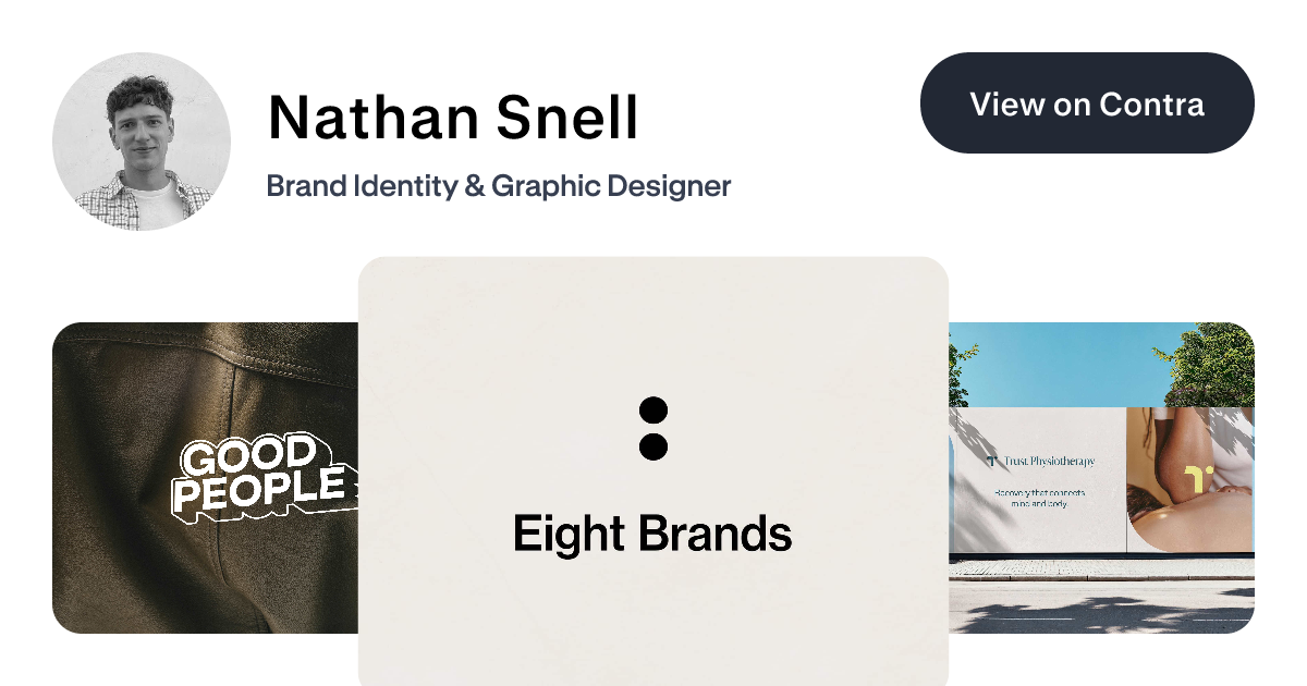 Nathan Snell on Contra | Brand Identity & Graphic Designer