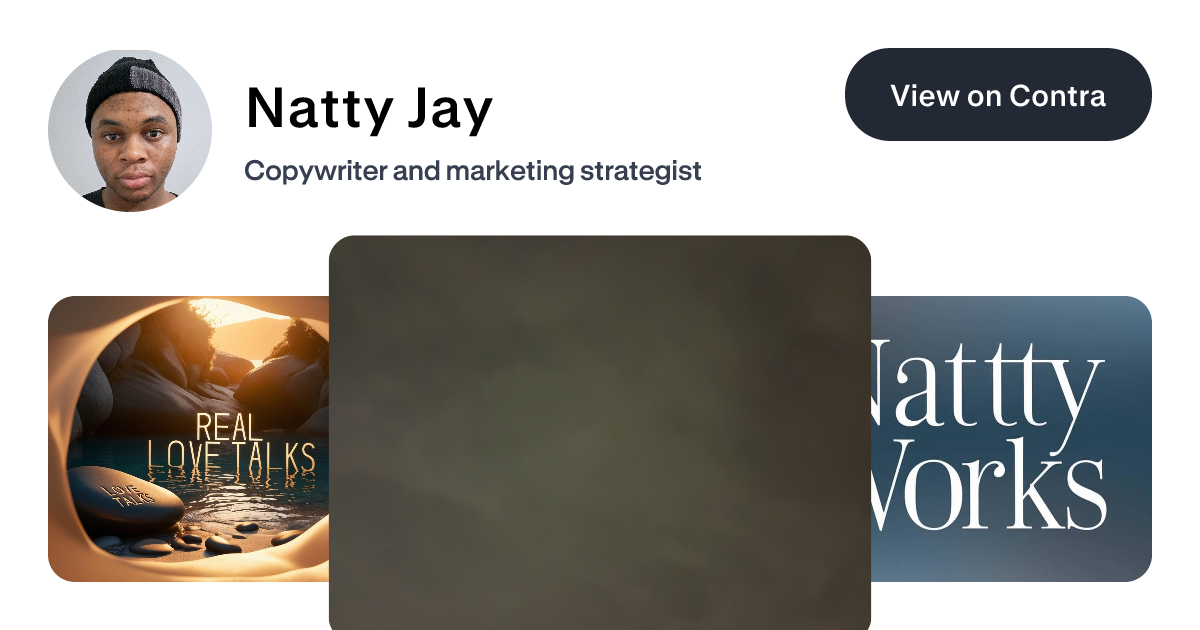 Natty Jay on Contra | Copywriter and marketing strategist