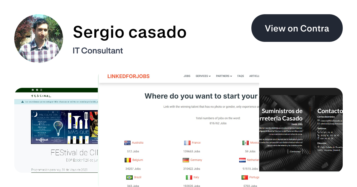 Sergio casado on Contra | IT Consultant