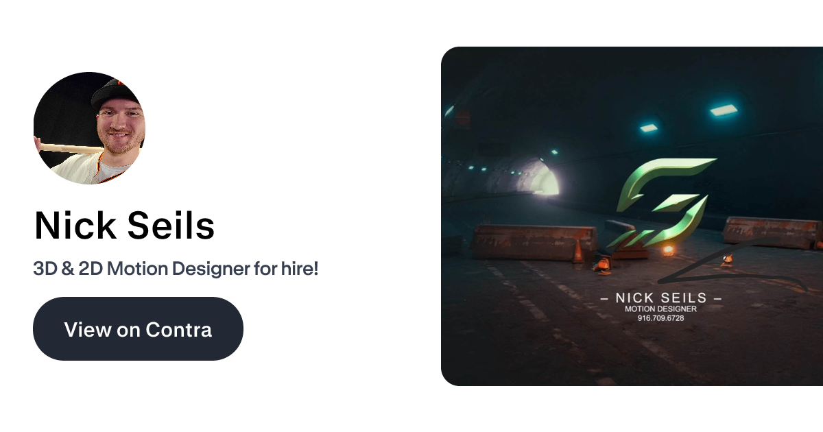 Nick Seils on Contra | 3D & 2D Motion Designer for hire!