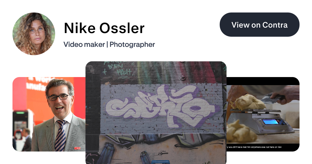 Nike Ossler on Contra | Video maker | Photographer