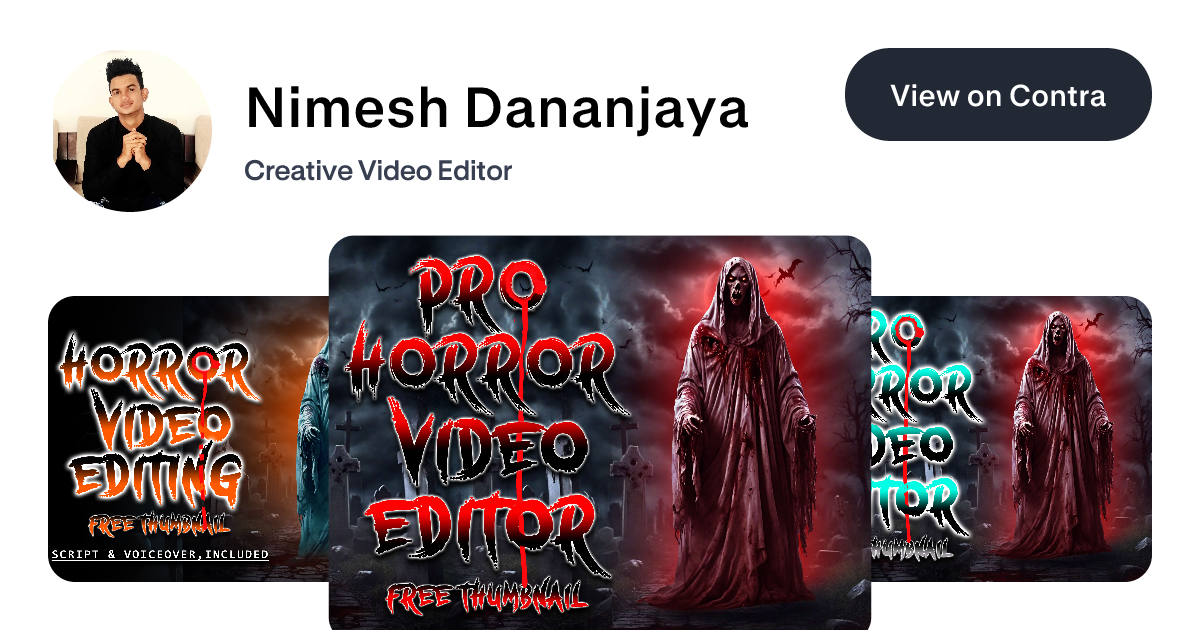 Nimesh Dananjaya on Contra | Creative Video Editor