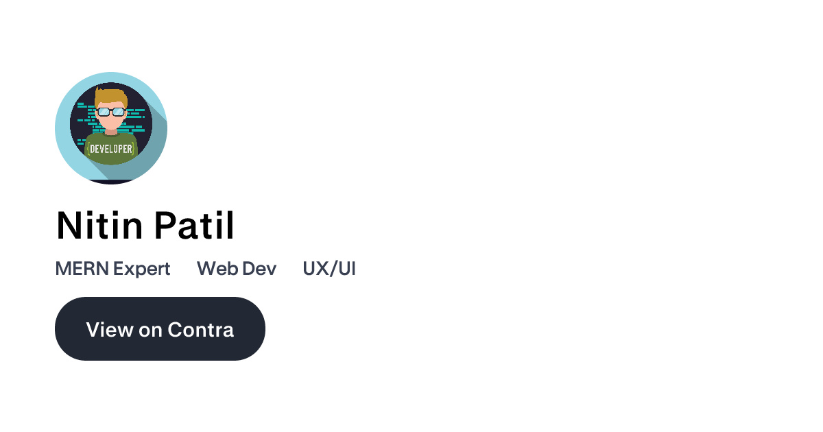 Nitin Patil on Contra | MERN Expert ️ Web Dev ️ UX/UI