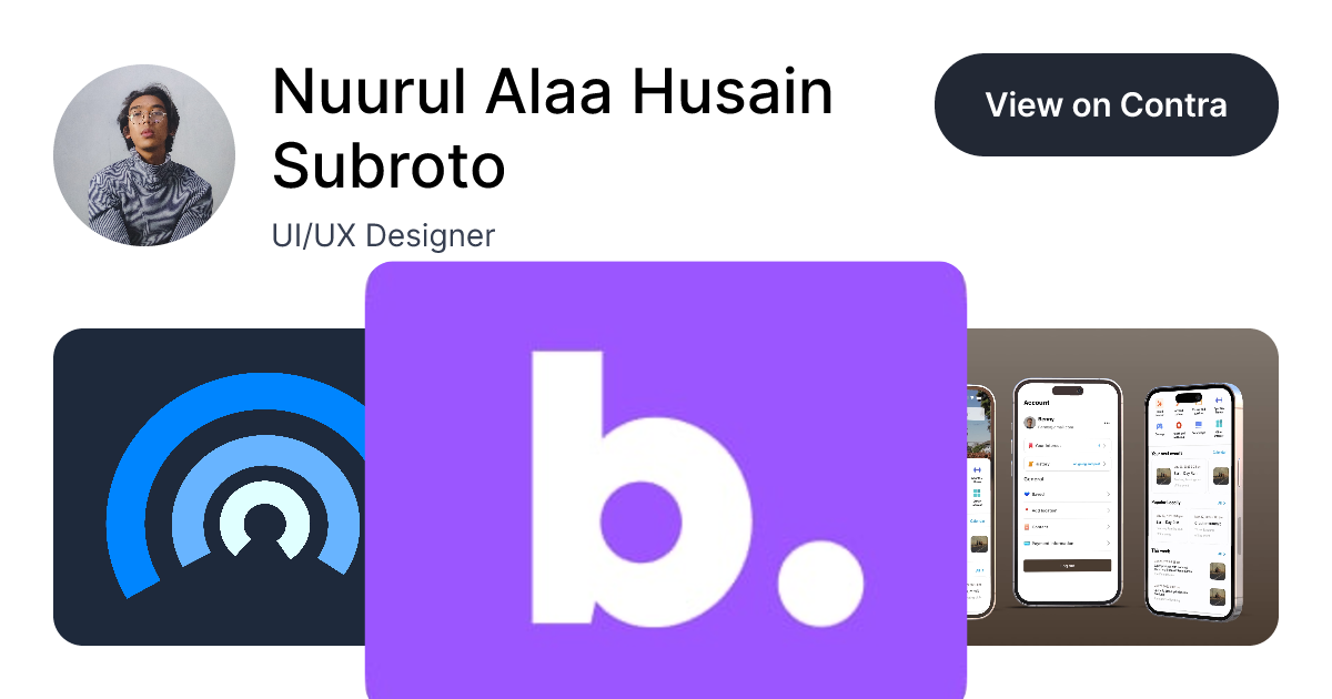 Nuurul Alaa Husain Subroto on Contra | UI/UX Designer Nuurul Alaa Husain Subroto on Contra | UI/UX Designer