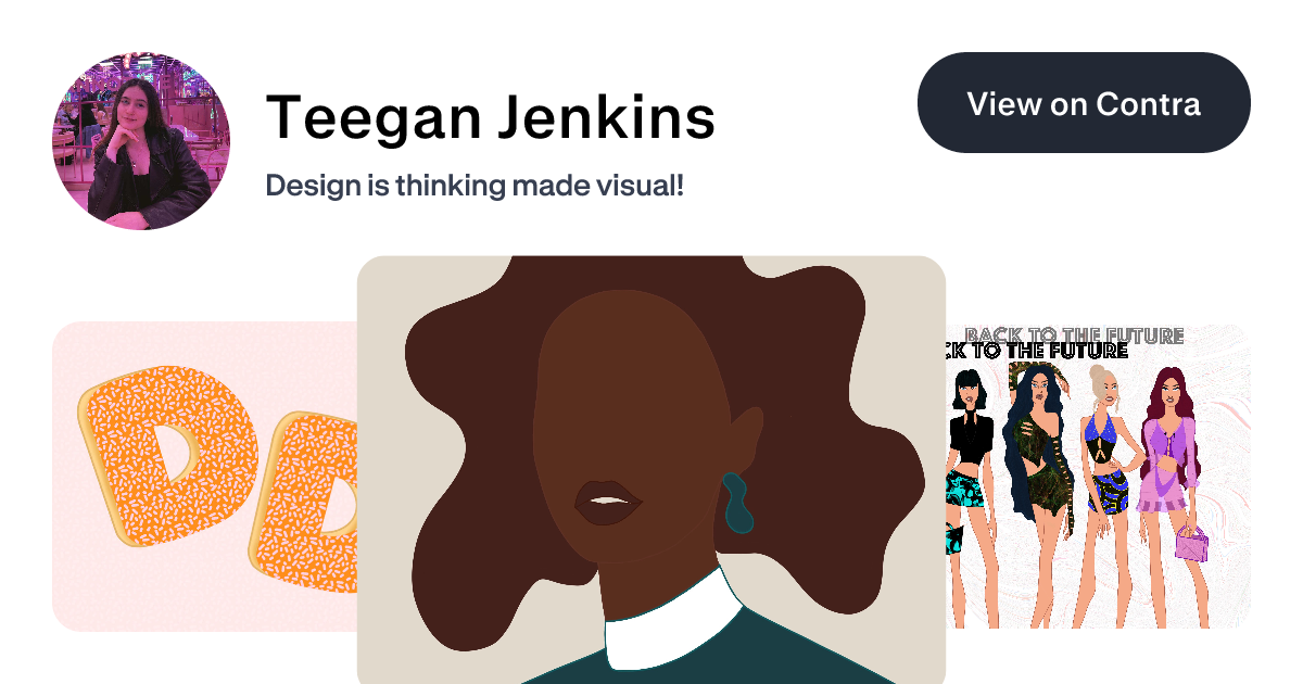 Teegan Jenkins on Contra | Design is thinking made visual!