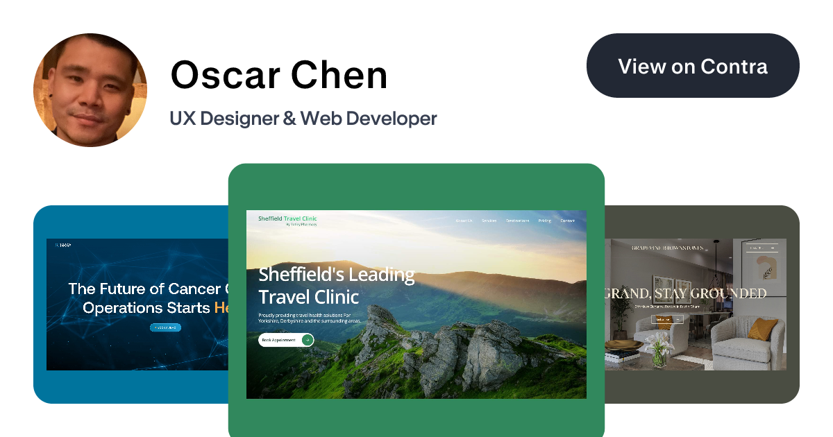 Oscar Chen on Contra | UX Designer & Web Developer