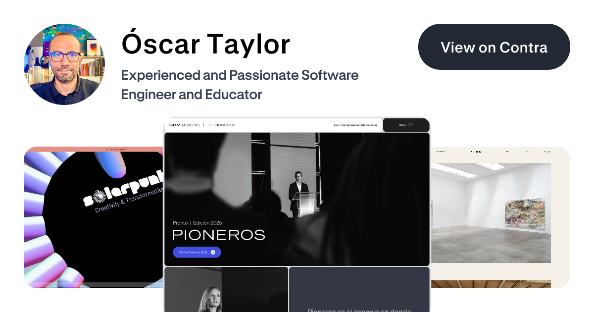 Óscar Taylor - Bubble Developer | Contra
