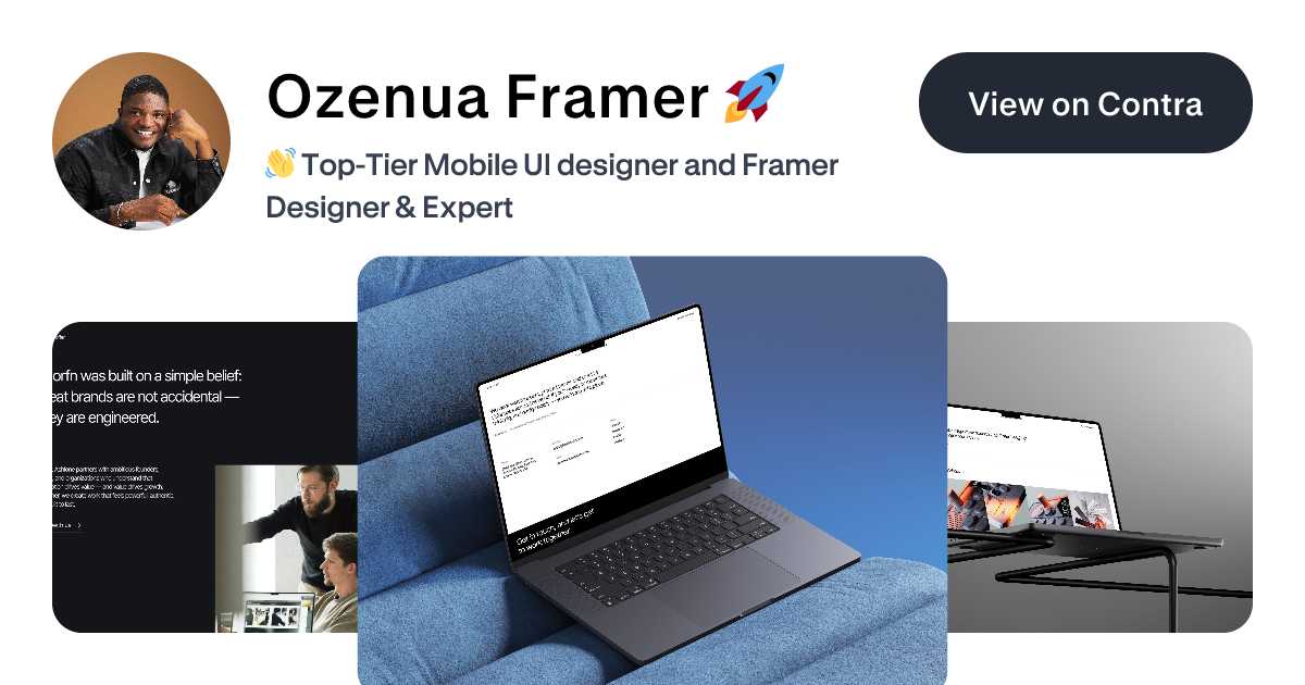 Ozenua Framer 🚀's Work | Contra
