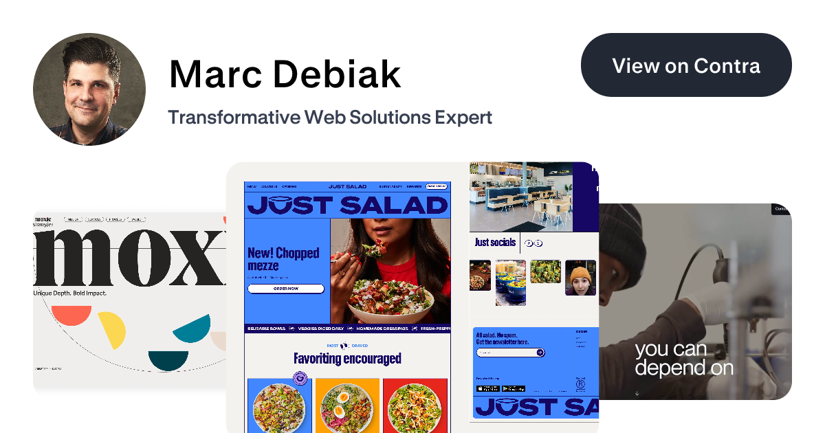 Marc Debiak on Contra | Transformative Web Solutions Expert
