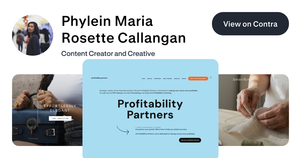 Phylein Maria Rosette Callangan's Work | Contra