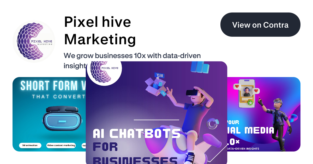 Pixel hive Marketing on Contra