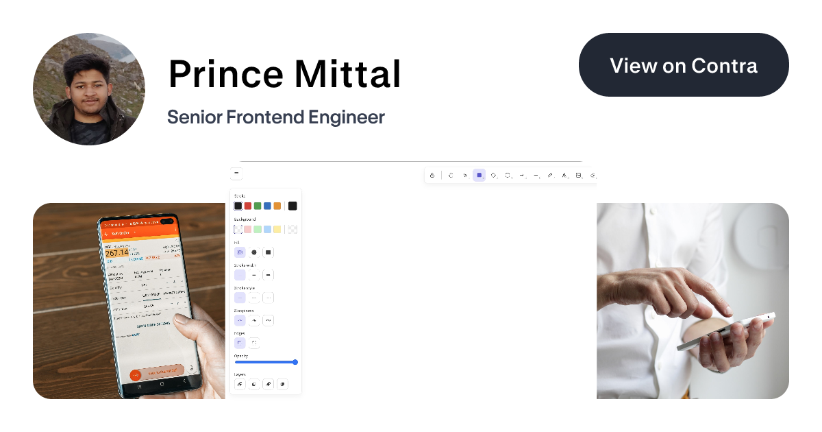 Prince Mittal on Contra | Senior Frontend Engineer