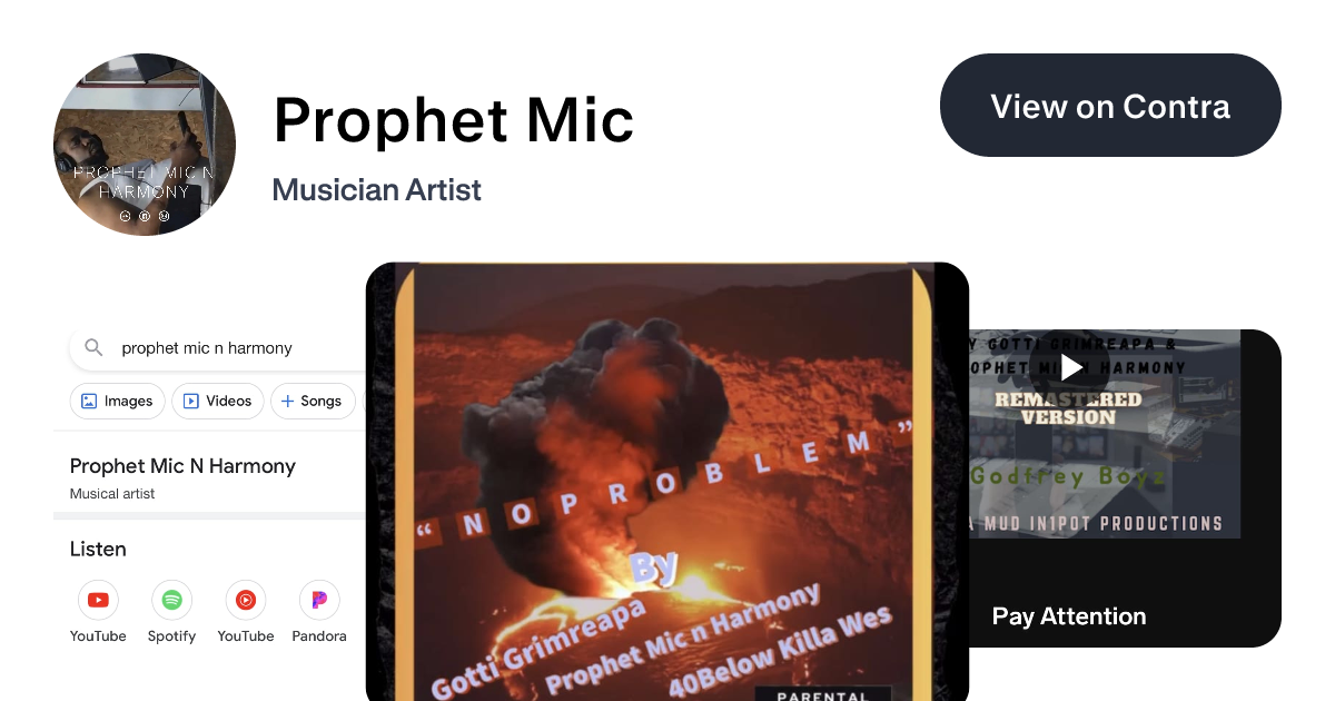 Prophet Mic on Contra | Musician Artist