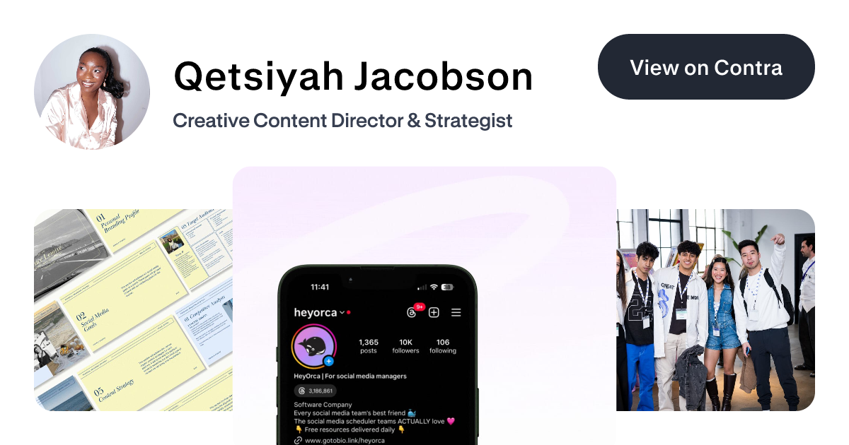 Qetsiyah Jacobson on Contra | Content Creator & Strategist