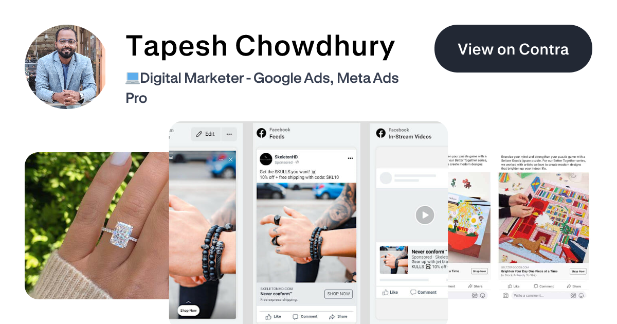 Tapesh Chowdhury's Work | Contra