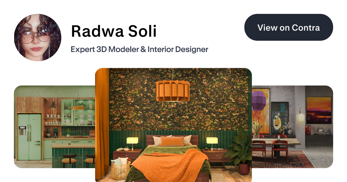 Radwa Soli on Contra | Expert 3D Modeler & Interior Designer