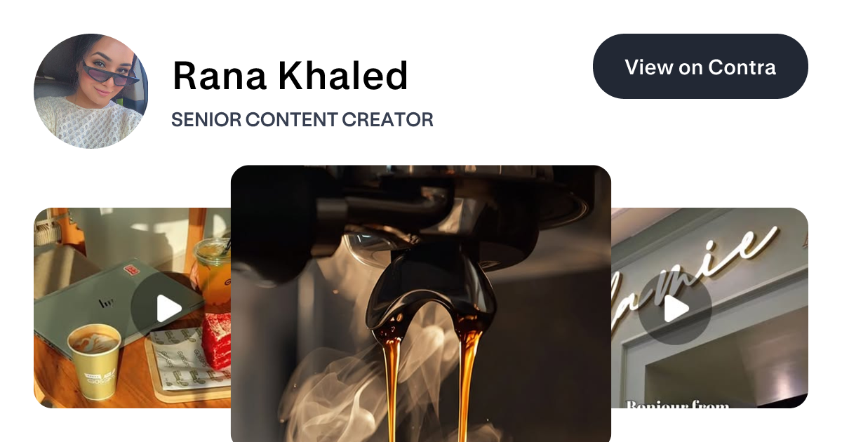 Rana Khaled on Contra | SENIOR CONTENT CREATOR