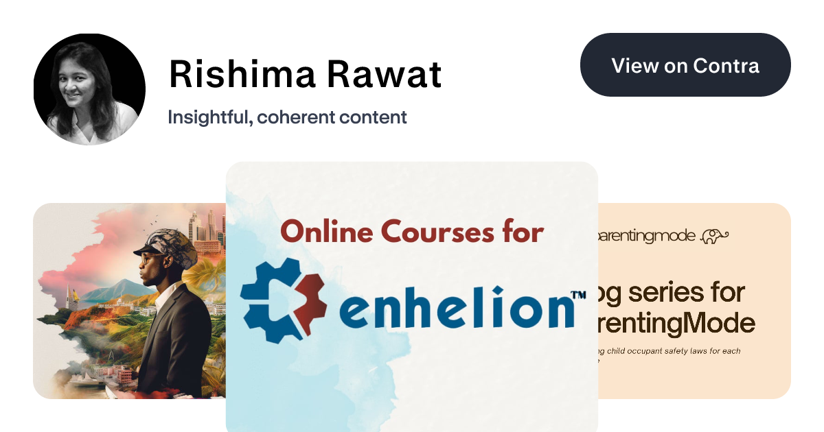 Rishima Rawat's Work | Contra