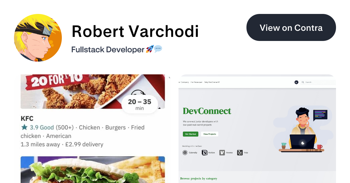 Robert Varchodi on Contra | Fullstack Developer 🚀💬