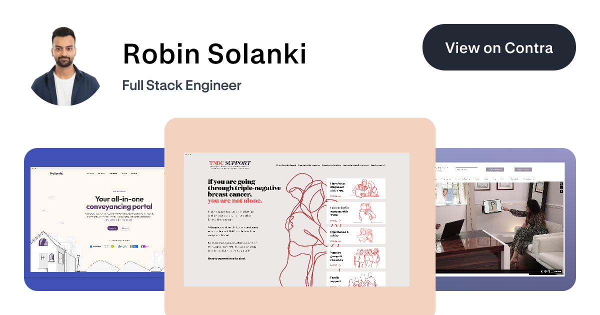 Robin Solanki on Contra | Full Stack Engineer