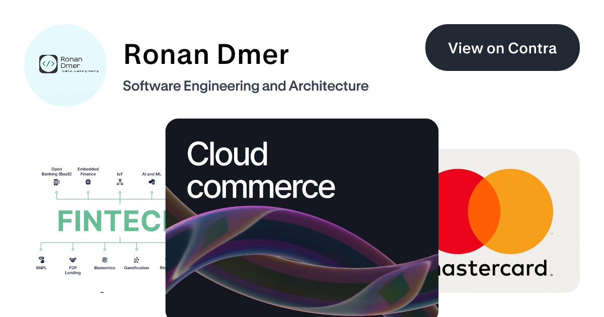 Ronan Dmer on Contra | Software Engineering and Architecture
