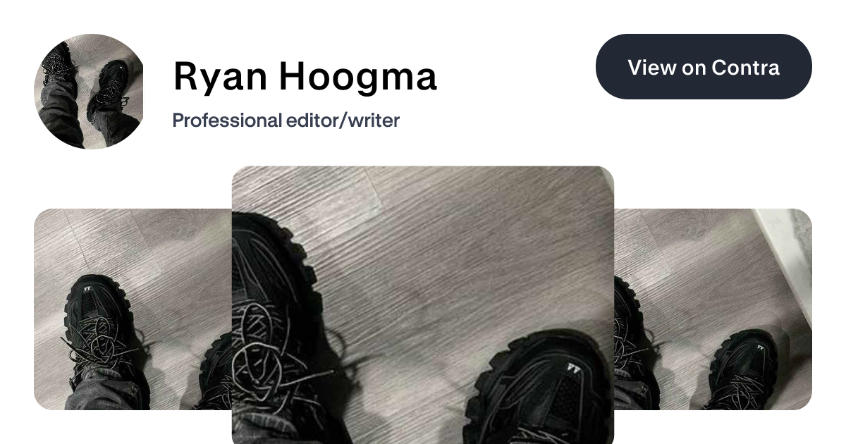 Ryan Hoogma on Contra | Professional editor/writer