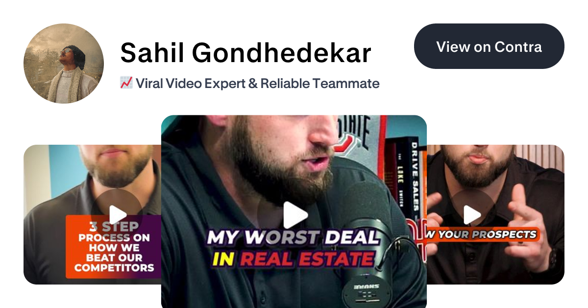 Sahil Gondhedekar on Contra