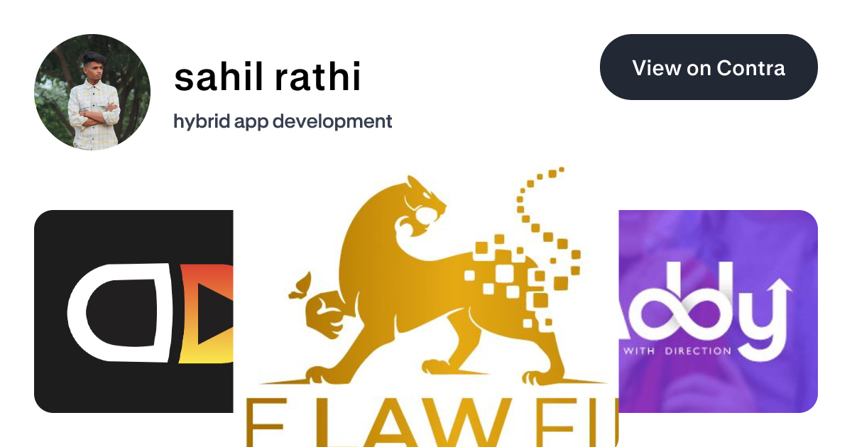 sahil rathi on Contra | hybrid app development