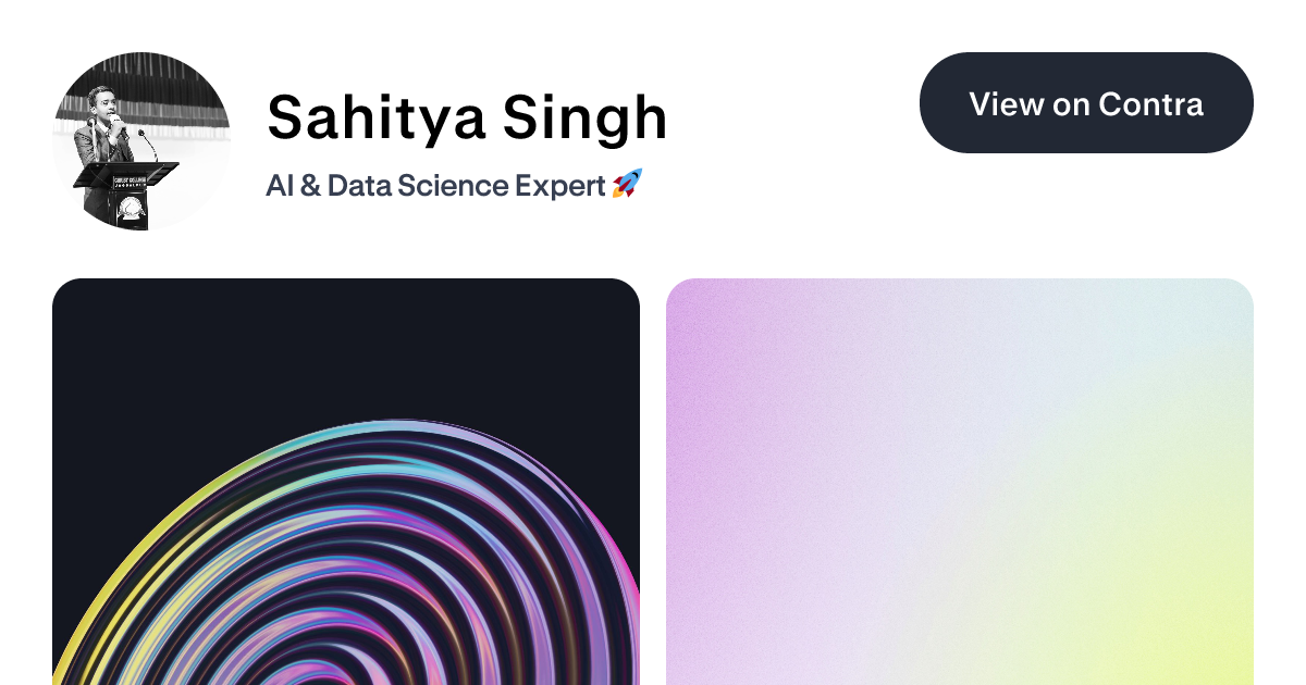 Sahitya Singh on Contra | AI & Data Science Expert 🚀