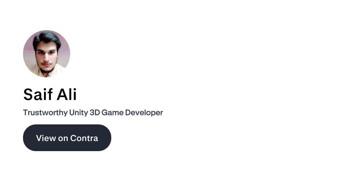 Saif Ali on Contra | Trustworthy MERN Stack Developer