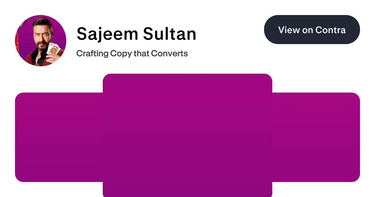 Sajeem Sultan on Contra | Crafting Copy that Converts