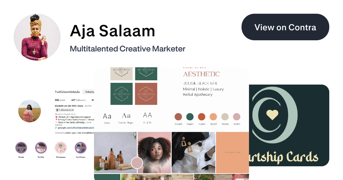 Aja Salaam's Work | Contra