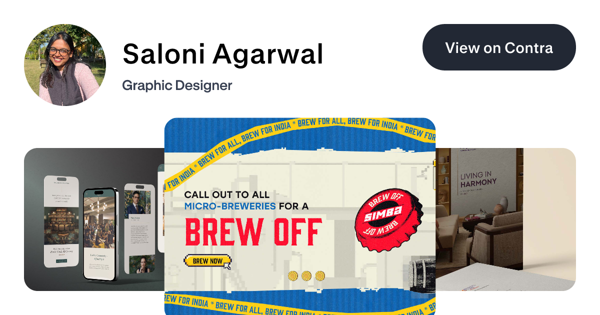 Saloni Agarwal on Contra | Graphic Designer