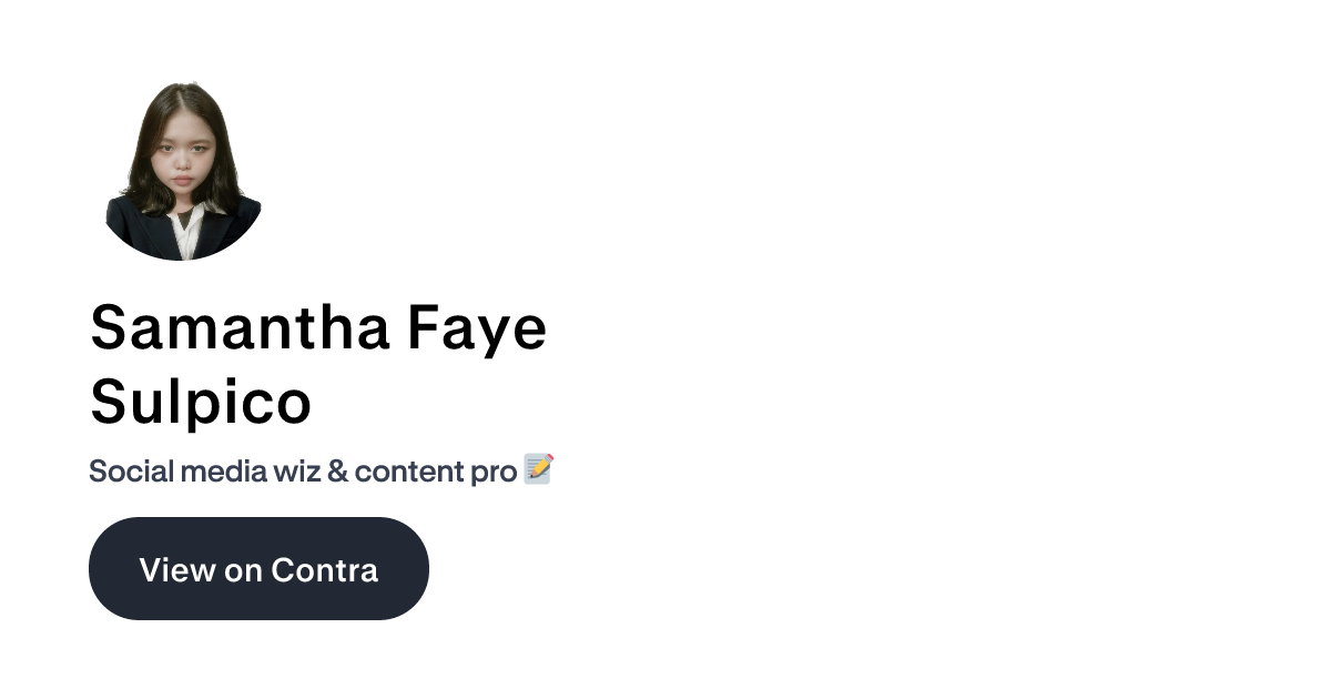 About Samantha Faye Sulpico | Contra